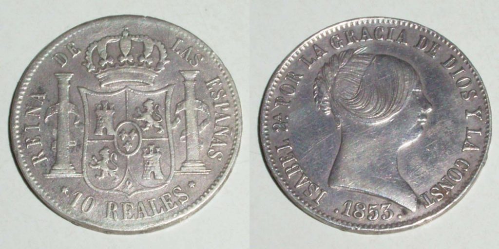 3272 10 REALES 1853 ISABEL II - Numismática Carlos Pérez