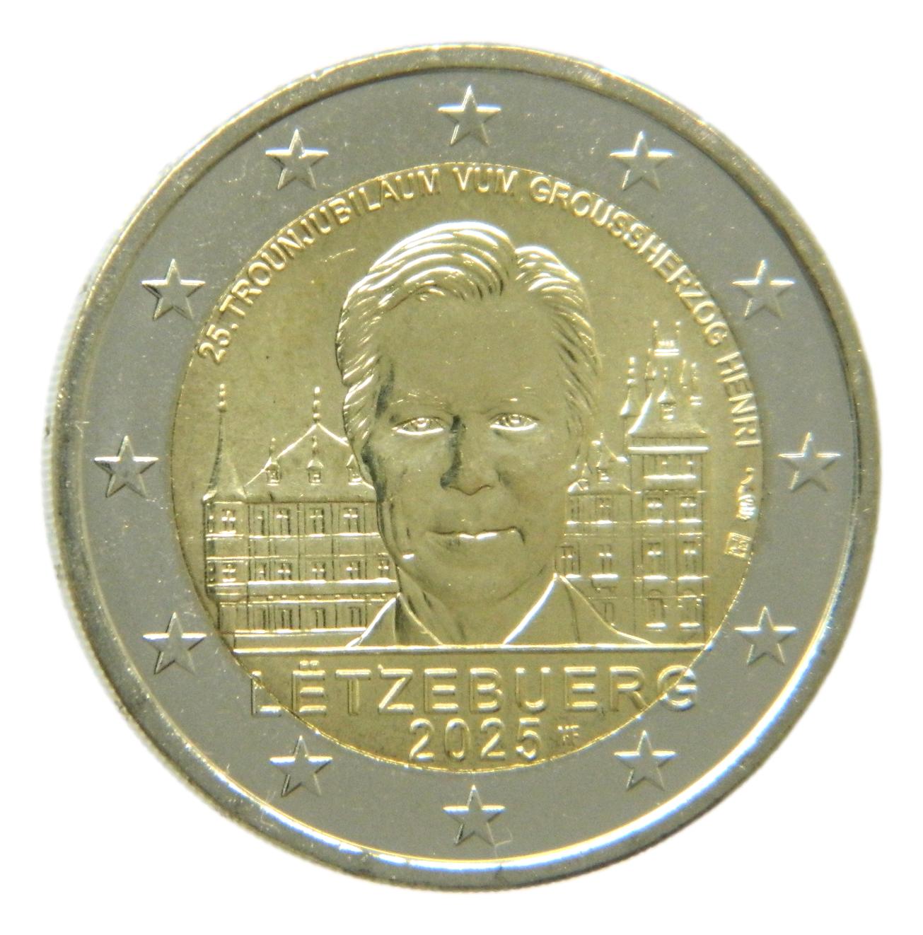 2 EUROS LUXEMBURGO 2025. ASCENSION AL TRONO G. D. ENRIQUE - Numismática ...
